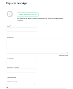 DevApp creation - ConnectPay